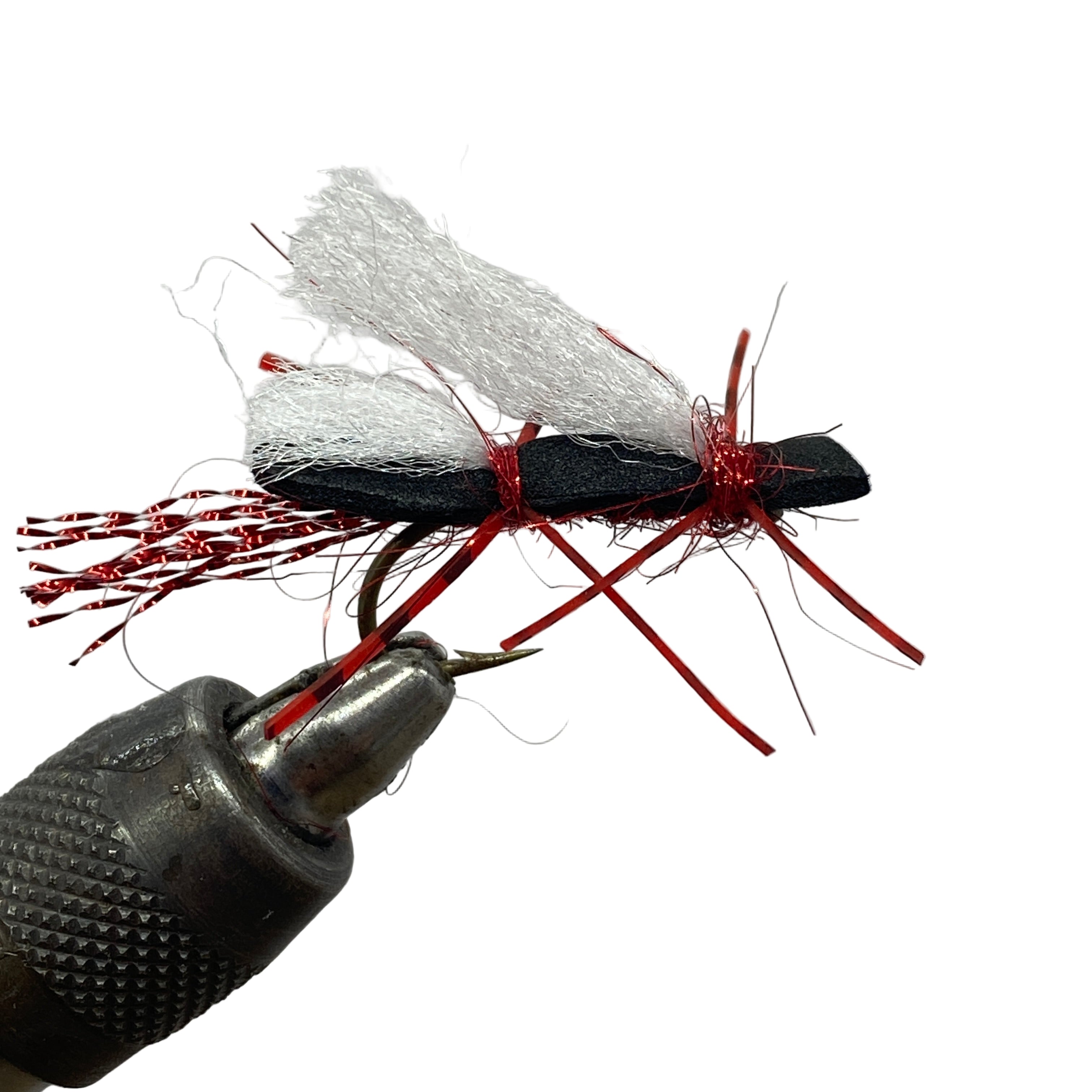 One Dozen (12) - Sparkle Chubby Chernobyl - Black/Red – Strike Fly