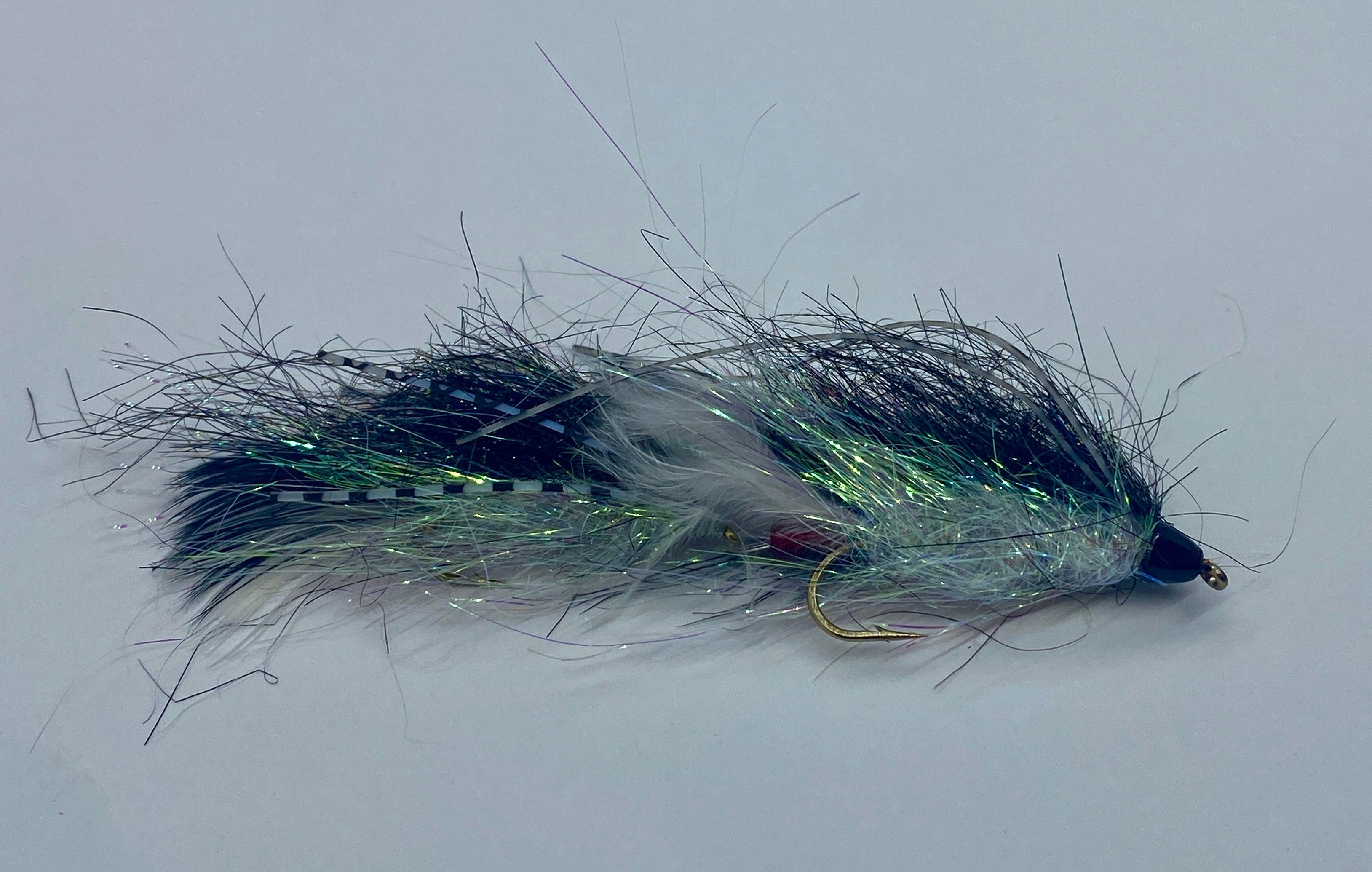 Articulated Sparkle Minnow - Black/White – Strike Fly