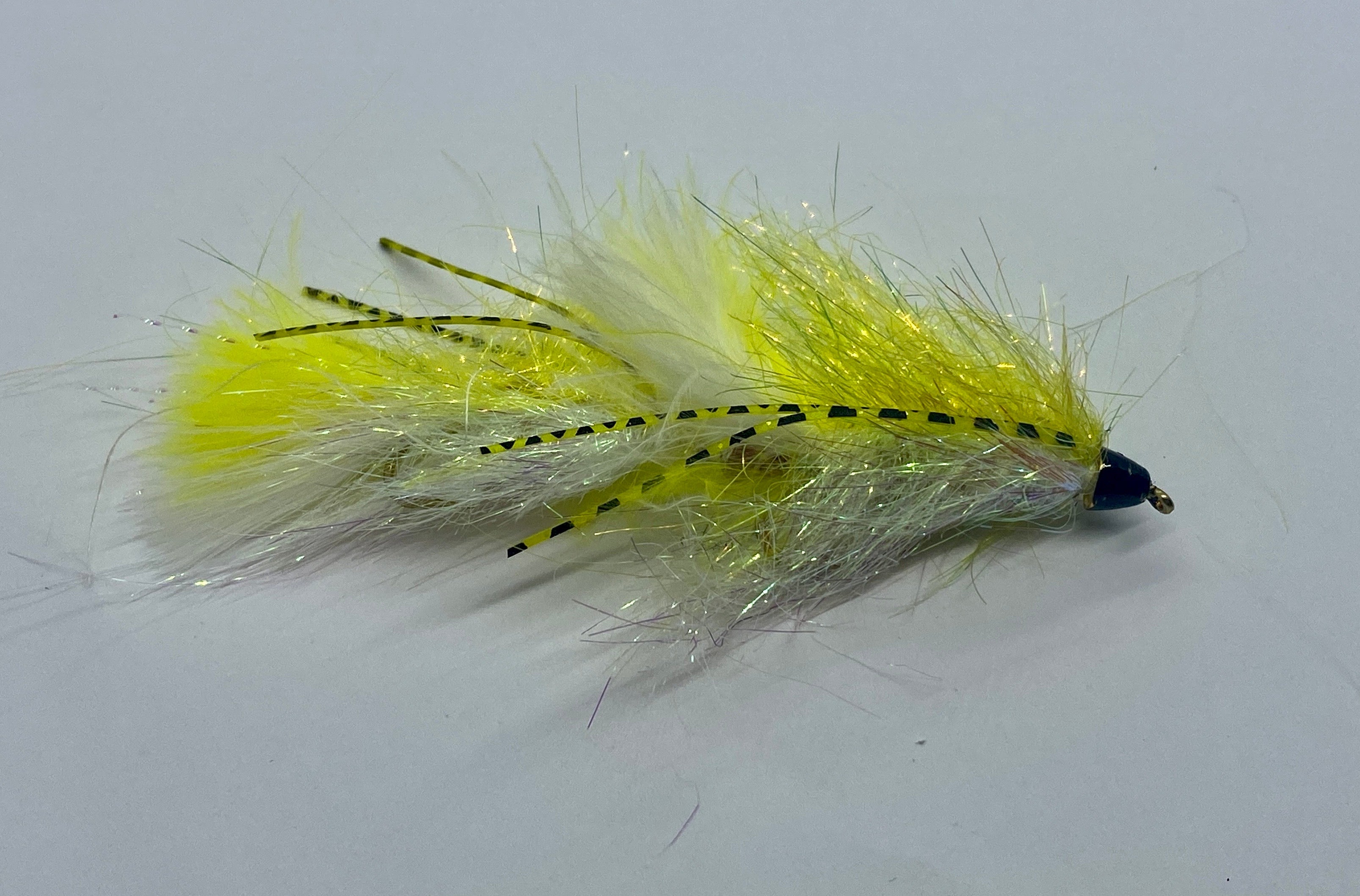 Articulated Sparkle Minnow - Yellow/White – Strike Fly