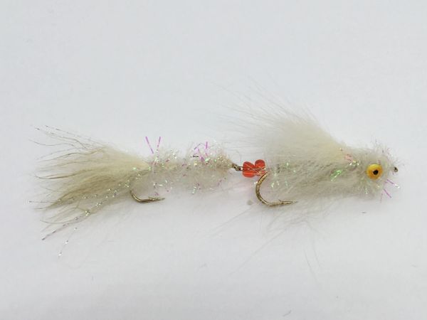 Articulated Poodle - White - Articulated Streamer – Strike Fly