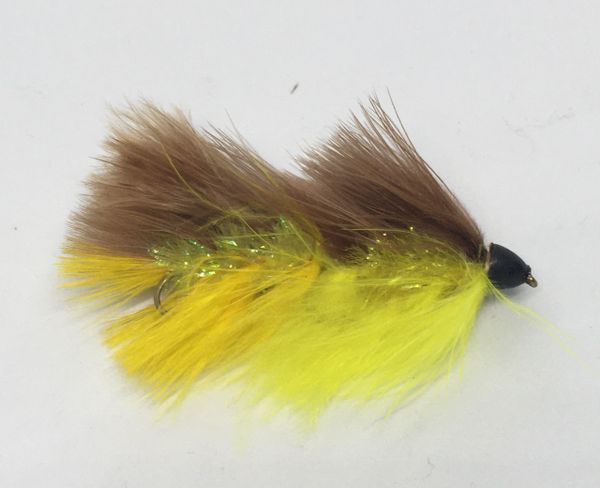 Articulated Barely Legal - Brown/Yellow - Articulated Streamer – Strike Fly