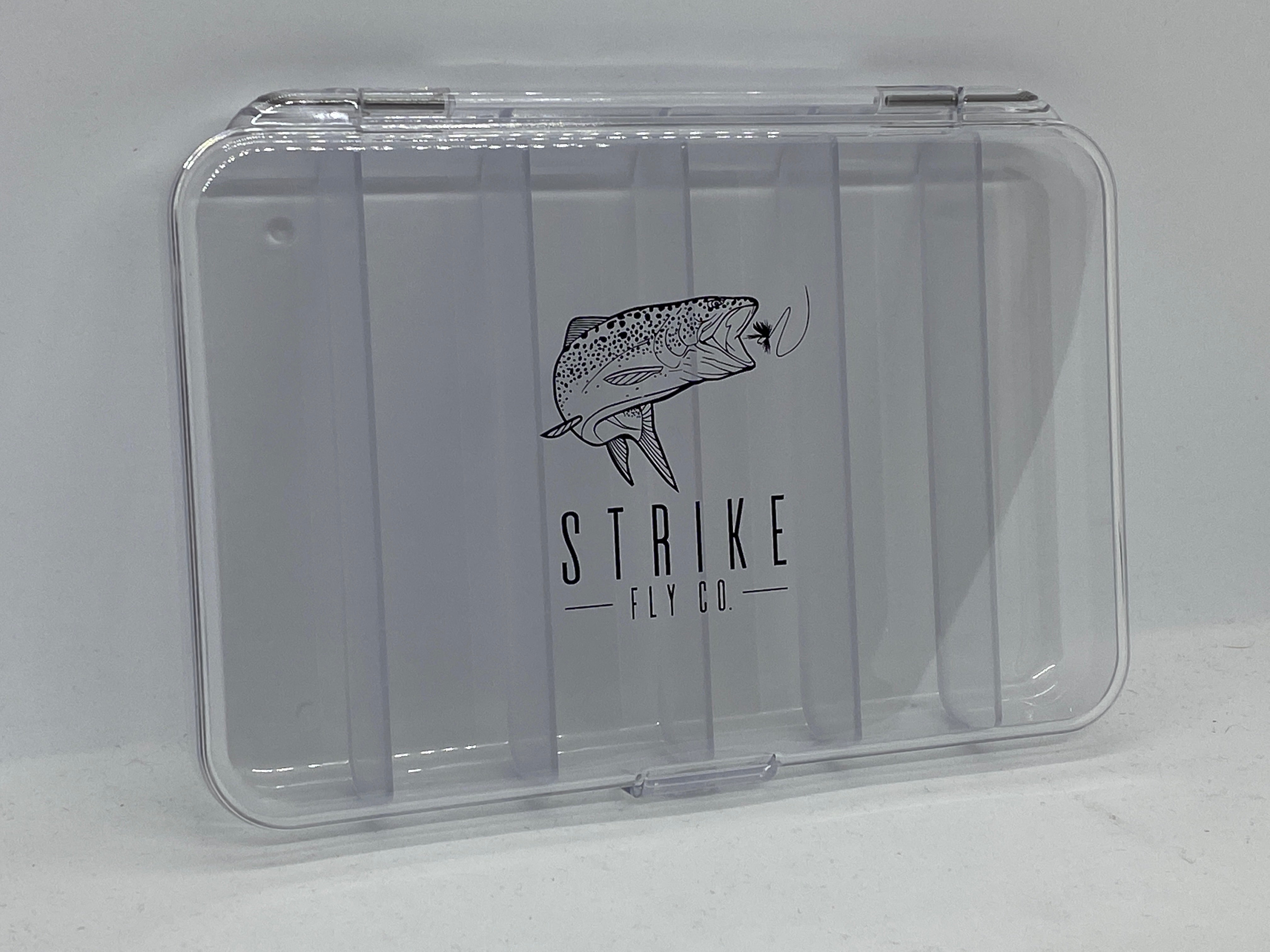3 Pack - Large Clear 6 Compartment Fly Box - Long Compartment – Strike Fly