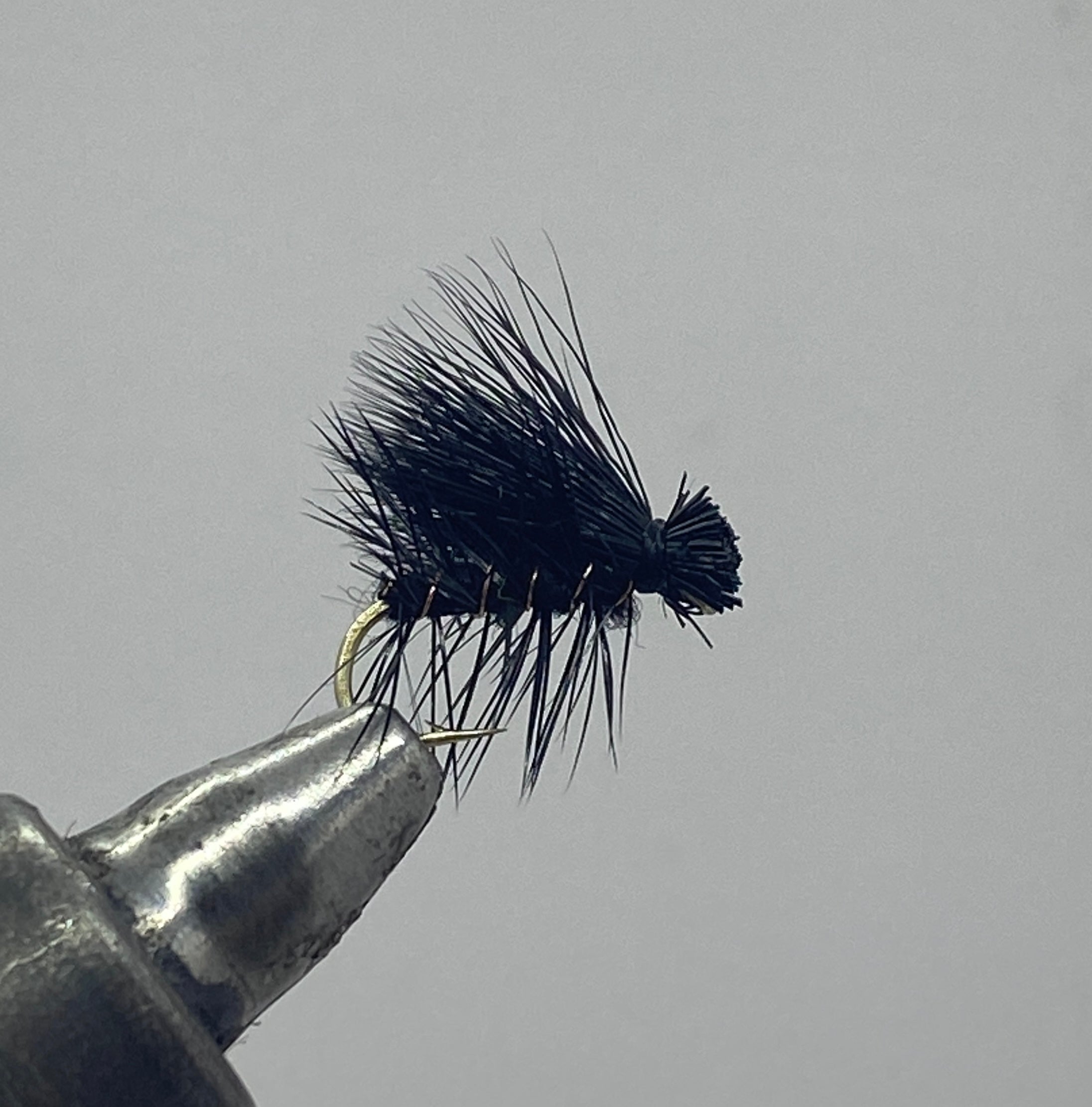 One Dozen (12) - Elk Hair Caddis - Black/Black- Dry Fly – Strike Fly