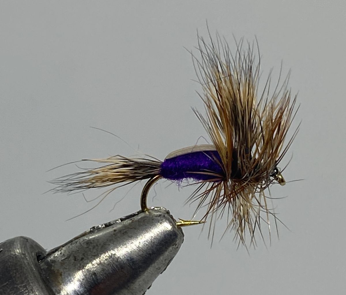 One Dozen (12) - Humpy - Purple - Dry Fly – Strike Fly