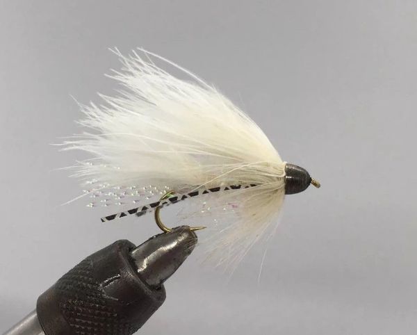 One Dozen (12) - Conehead Aztek Streamer - White - Streamer – Strike Fly