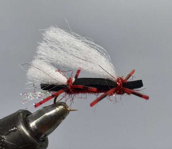 One Dozen (12) - Chubby Chernobyl - Black/Red - Terrestrial – Strike Fly